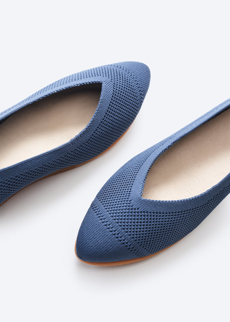 Comfortable Navy Blue Flats | Handmade in Spain – Viscata